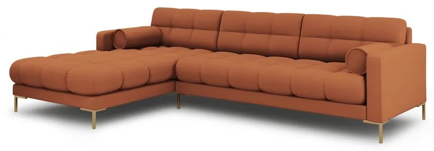 Rohová pohovka v cihlové barvě (levý roh) Bali – Cosmopolitan Design