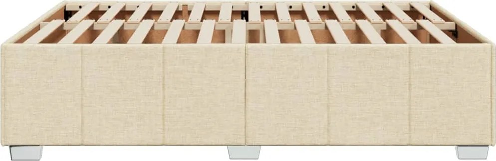 Rám postele bez matrace krémový 140 x 190 cm textil 3284837