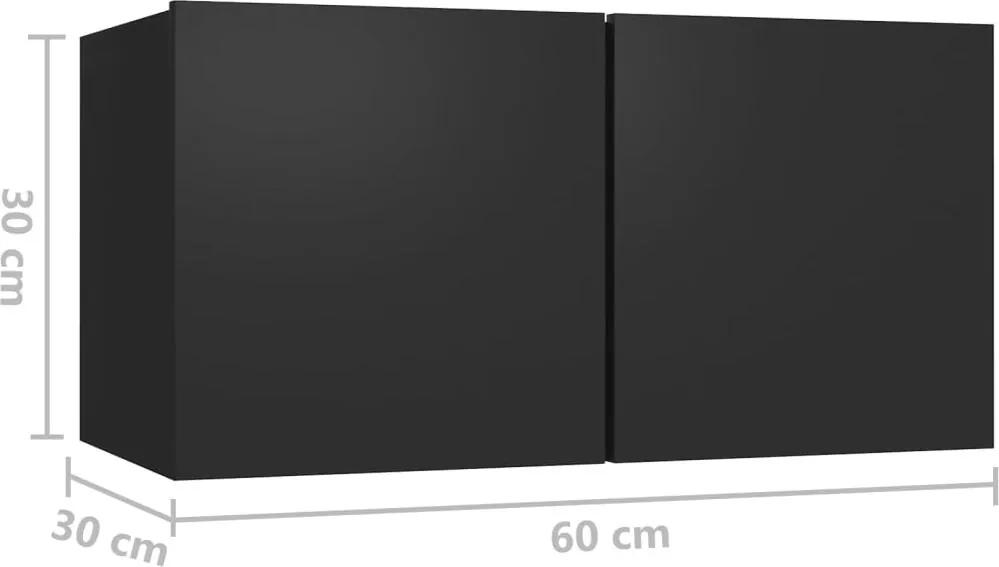 vidaXL 3dílný set TV skříněk dřevotříska [3078778] Barva: bílá s vysokým leskem