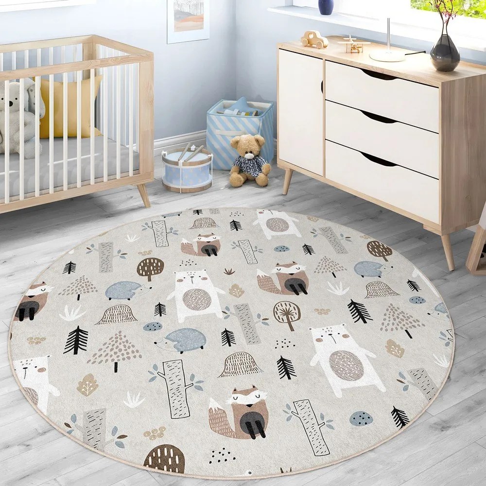 Pratelný dětský koberec ø150 cm Forest Friends – Mila Home
