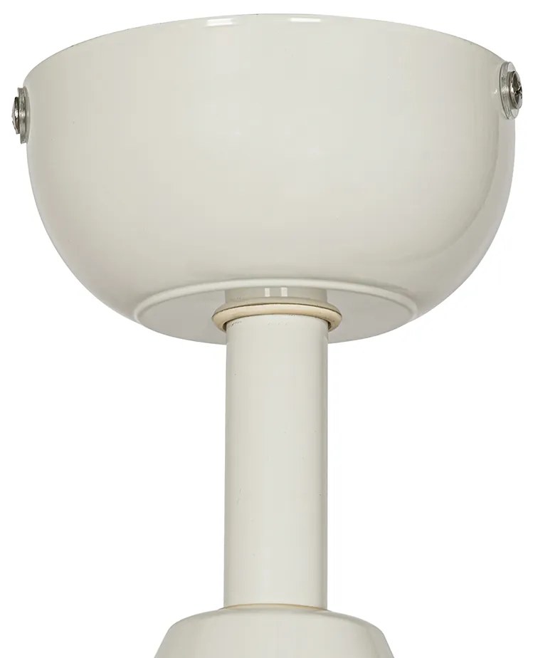 Venkovní stropní ventilátor bílý s dřevěným potiskem 91,3 cm vč. LED stmívatelný s dálkovým ovládáním IP44 - Toledo