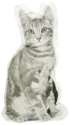 Forbyt Tvarovaný 3D polštářek Kočka, 27 x 44 cm