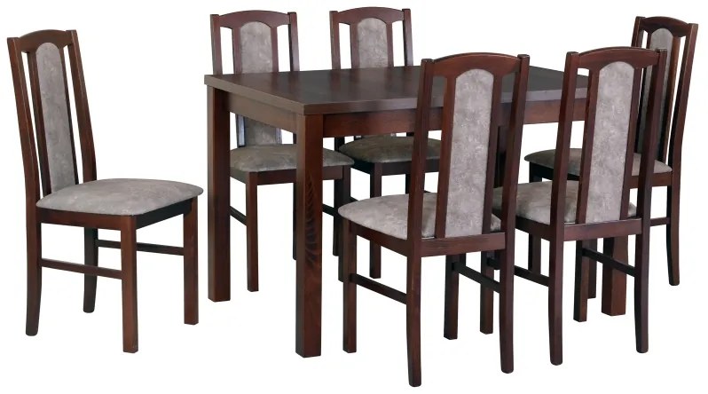 Jídelní stůl MAX 5 doprava zdarma deska stolu ořech, nohy stolu bílá