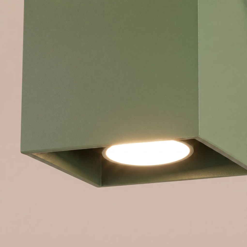 Sollux Lighting Stropní svítidlo QUAD 1 olivově zelené