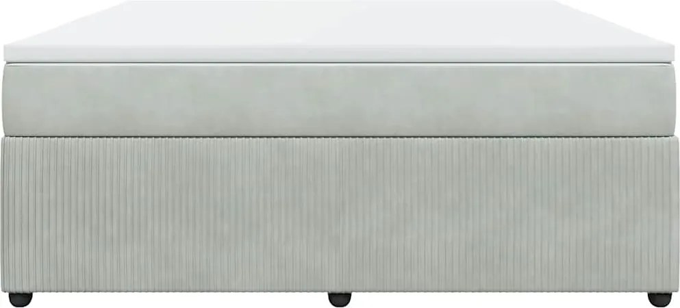 Box spring postel s matrací světle šedá 180x200 cm samet 3285656