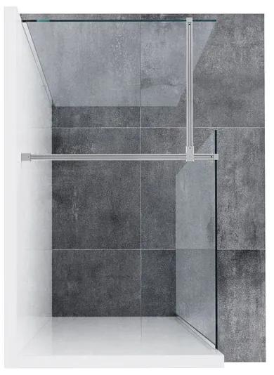 Ravak Walk-In Double Wall, Sprchový kout obdélníkový 160x80 cm Profil: Černá, Sklo: Hladké čiré
