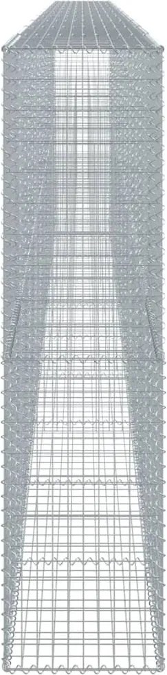 Gabionový koš s víkem 1 000 x 50 x 200 cm pozinkované železo 3295175