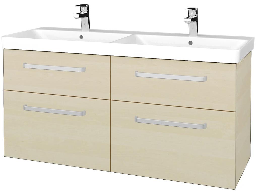 Dřevojas Koupelnová skříň Q MAX SZZ4 120 Varianta: N01 Bílá lesk / Úchytka T02 / L01 Bílá vysoký lesk