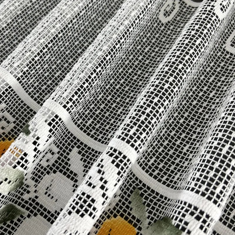 Vitrážová žakárová záclona 6020 - výška 40 cm , metráž