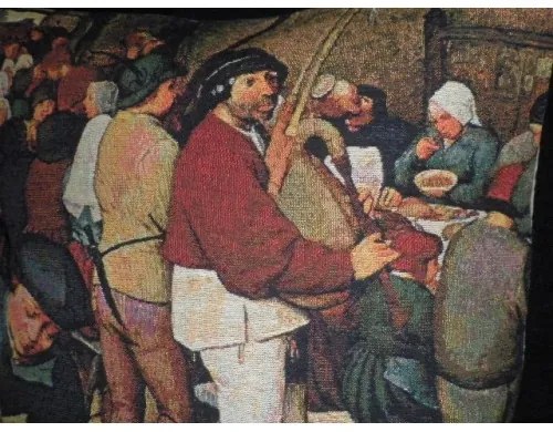 Gobelínový povlak na polštář - Le repas de noce by PIETER BRUEGEL LANCIEN