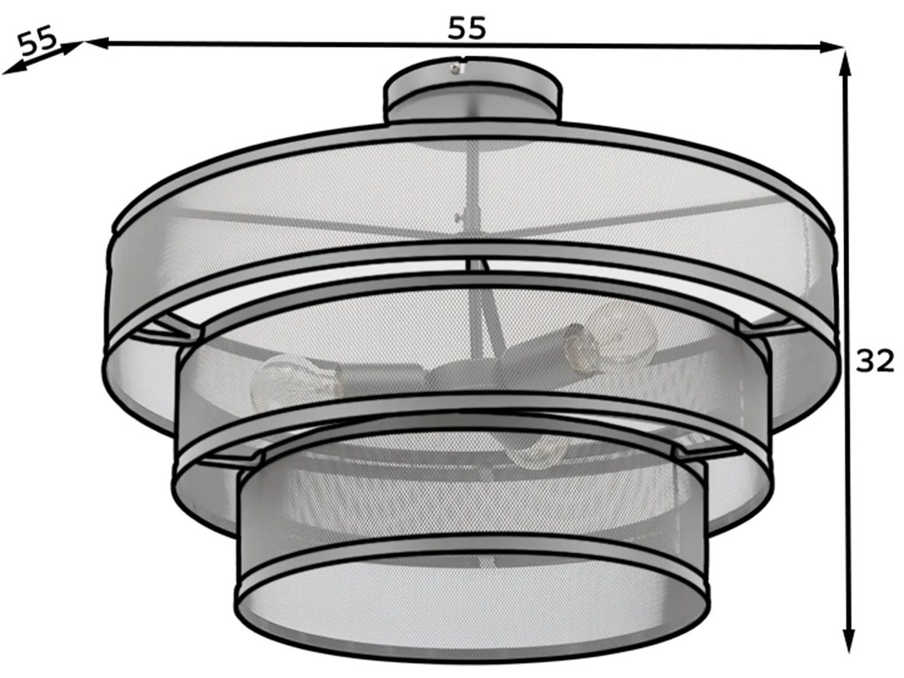 Eltap Industriální osvětlení Orabela 3B, 55x55x32cm
