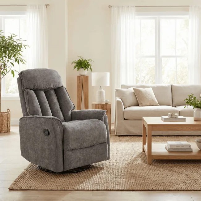Polohovací křeslo šedé TV-H9327 GREY2