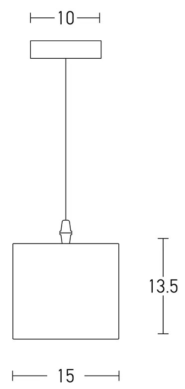 Zambelis 1658 závěsné svítidlo z betonu, 1xE27, 15cm