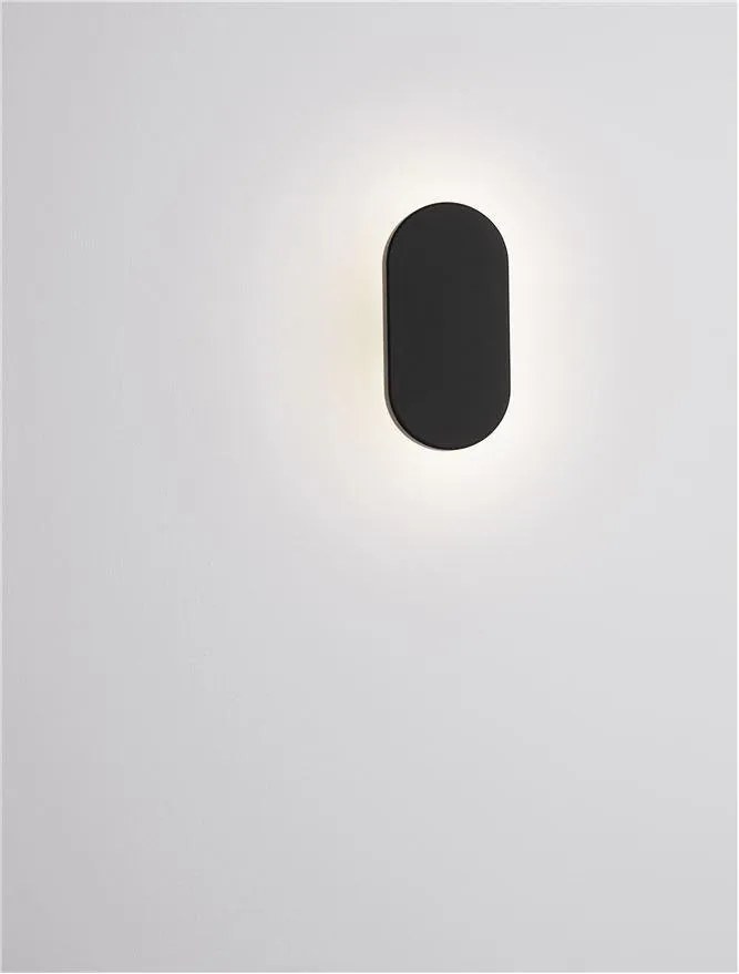 NV 9002866 Venkovní nástěnné svítidlo OFIR černý hliník a akryl LED 10.3W 3000K 220-240V 92st. IP54 - NOVA LUCE