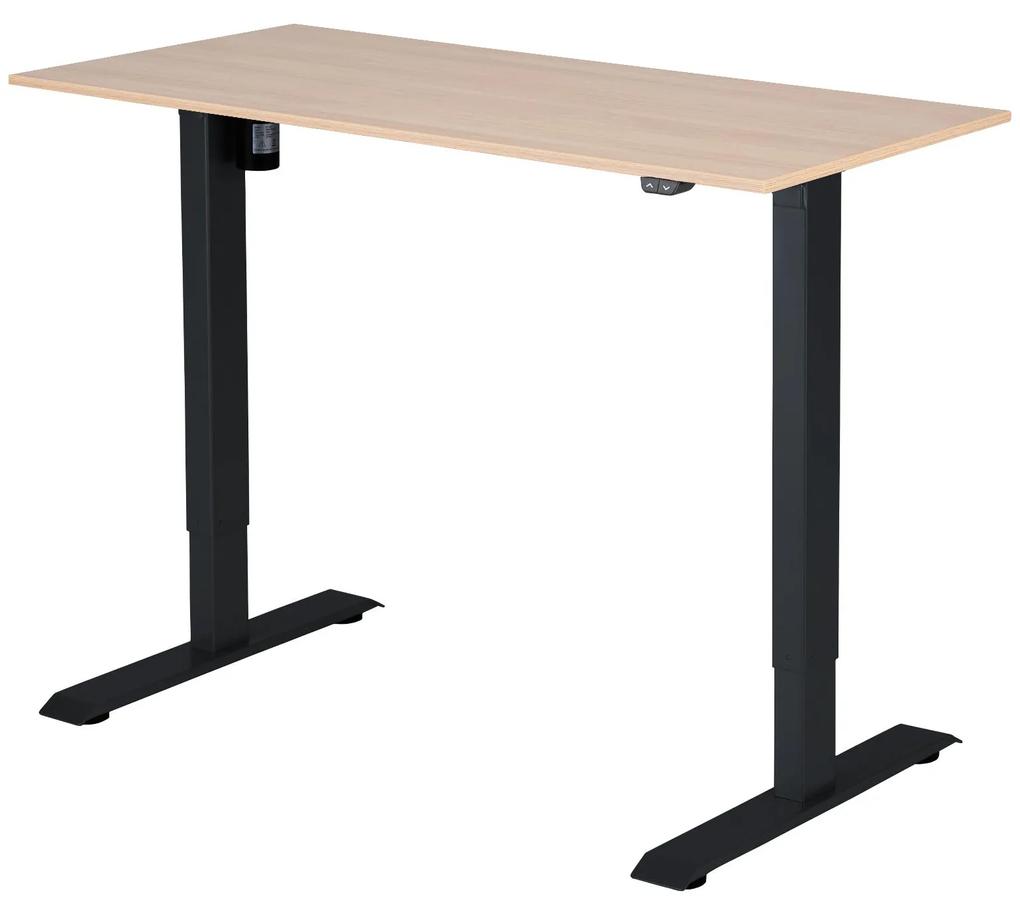 Polohovací stůl Liftor 2segmentové nohy černé,   deska 1180 x 600 x 18 mm dub sorano
