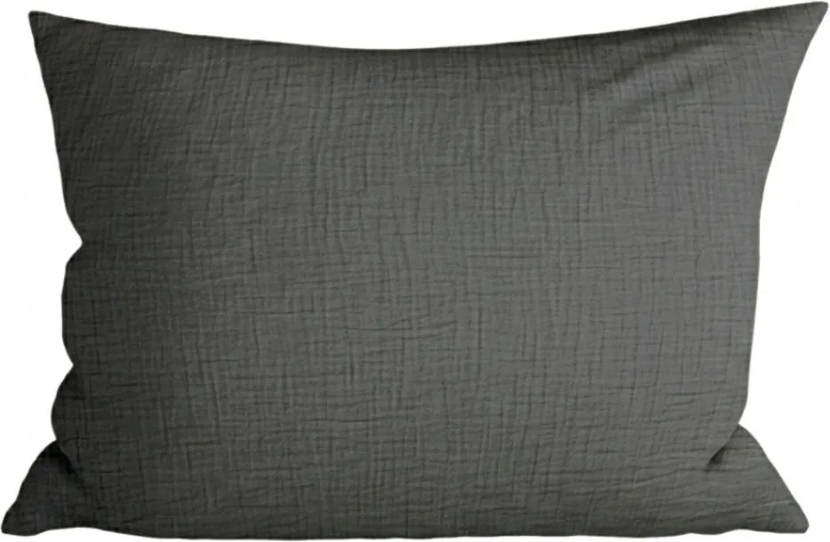 Mušelínový povlak na polštář MUSSARI 70x90 cm, šedý
