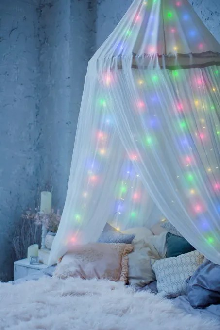 Světelný závěs 300 micro LED s dálkovým ovládáním 300×300 cm