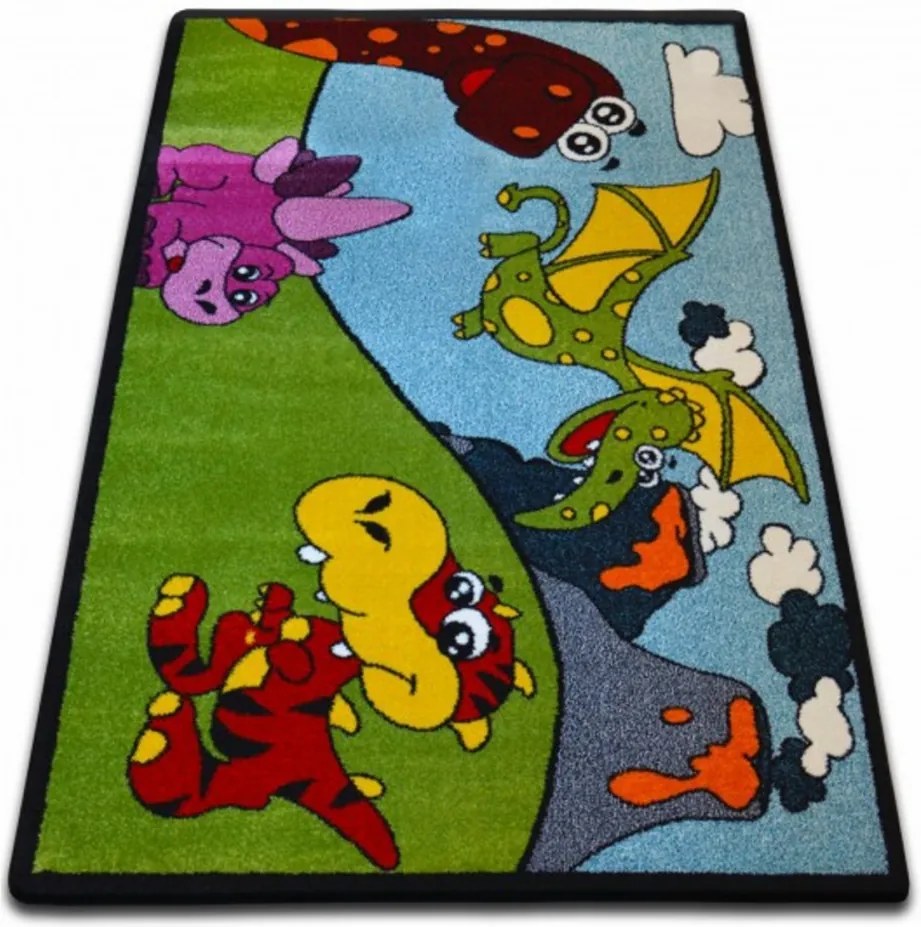 Dětský kusový koberec Dino zelený, Velikosti 160x220cm
