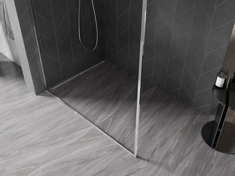 Mexen Kioto-F sprchová stěna Walk-in s rámem 105 x 202 cm, transparentní 8 mm, chrom - 800-105-104-01-00
