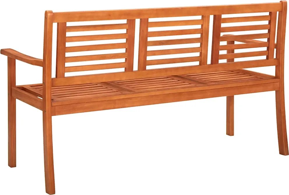 3místná zahradní lavice s poduškou 150 cm masivní eukalyptus 3061016