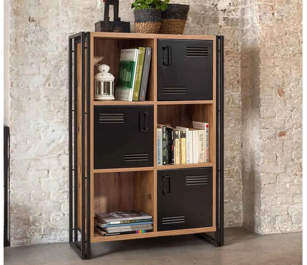 Designový regál Ilaria 89 cm borovice