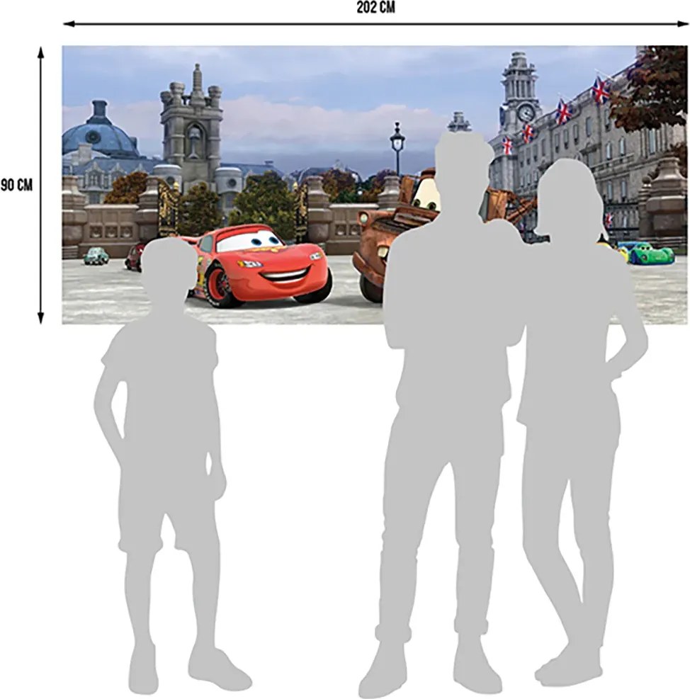 Dětská vliesová fototapeta na zed' Auta Londýn, Disney | 202 x 90 cm | DFTDNH 5324