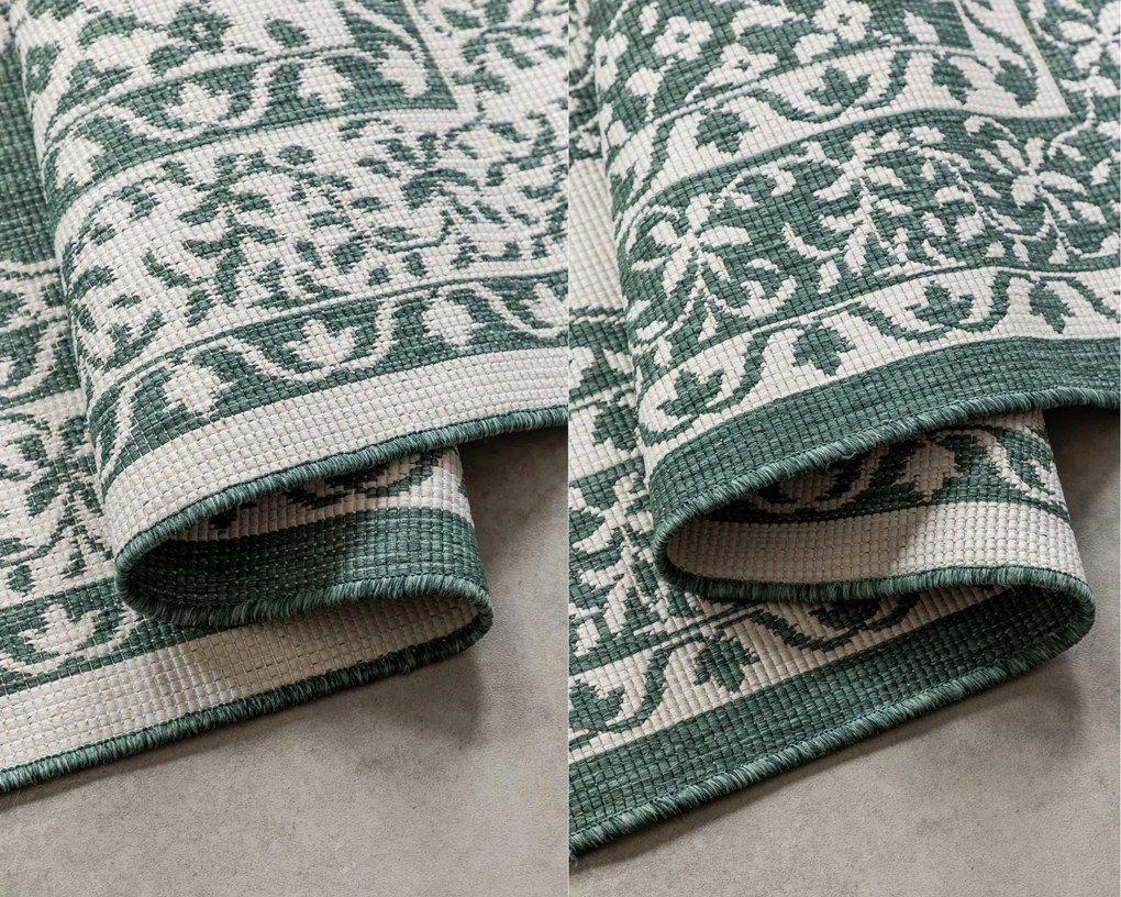 ELLE Decoration, Kusový koberec Gemini 106025 Green z kolekce Elle – na ven i na doma, 80x150, zelená, chodba / předsíň