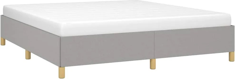Rám postele s boxspringem světle šedý 160 x 200 cm textil 3120969