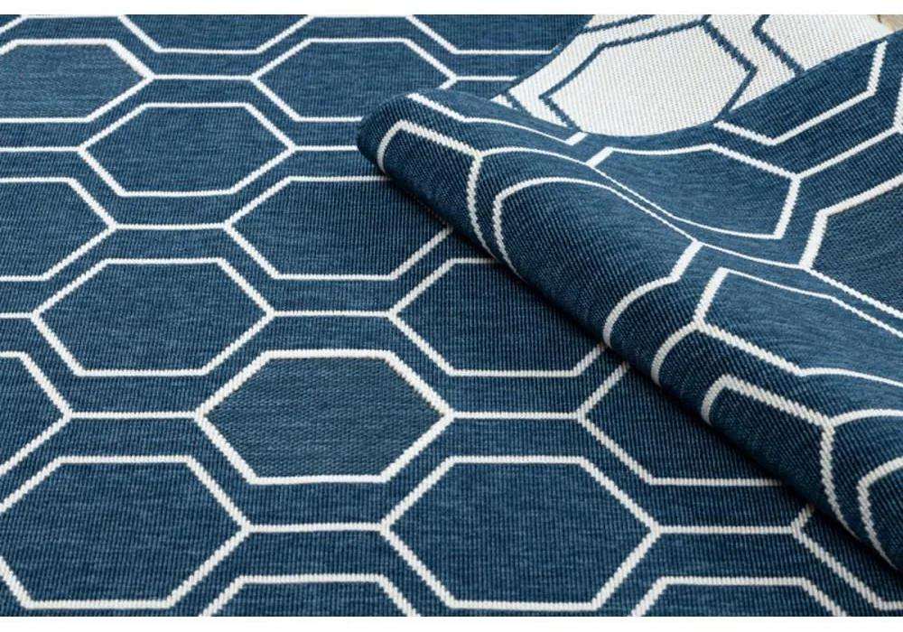 Kusový koberec Hexa modrý 140x200cm