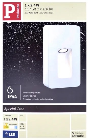 Paulmann 93809 - LED/2,4W IP44 Venkovní nástěnné svítidlo SPECIAL LINE 230V