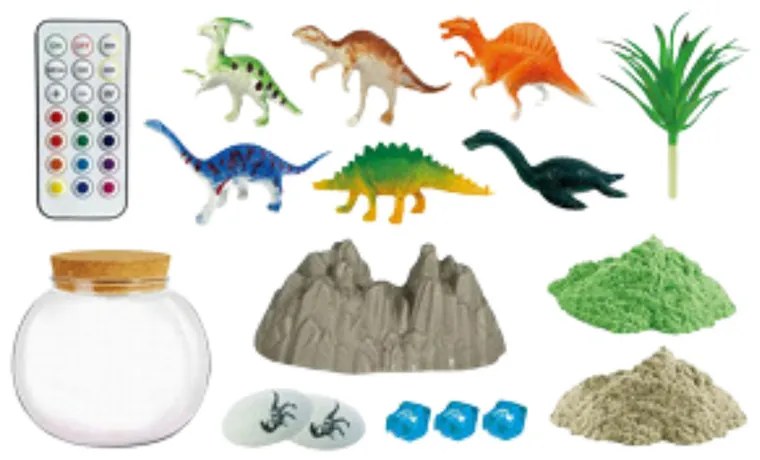 RKToys Kreativní terrárium Dinosauři s LED světlem