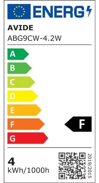 Akce 3+1: Prémiová LED žárovka G9 4,2W 450lm, studená, ekv. 39W, 3 roky