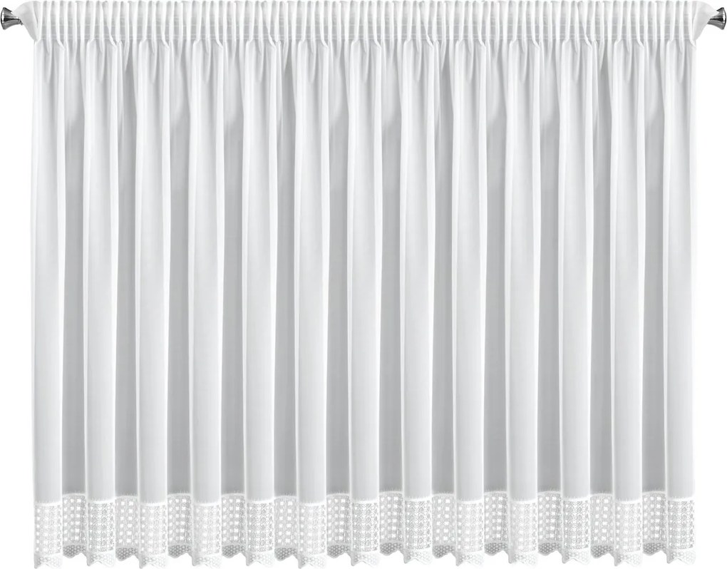 ZÁCLONA NA PÁSCE KATRINA 350X150 CM BÍLÁ
