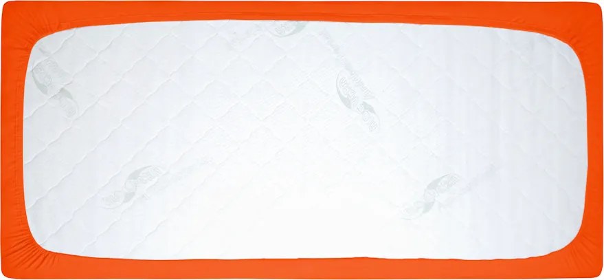 Jersey prostěradlo tmavě oranžové na výšku matrace do 20 cm Velikost: 220 x 200