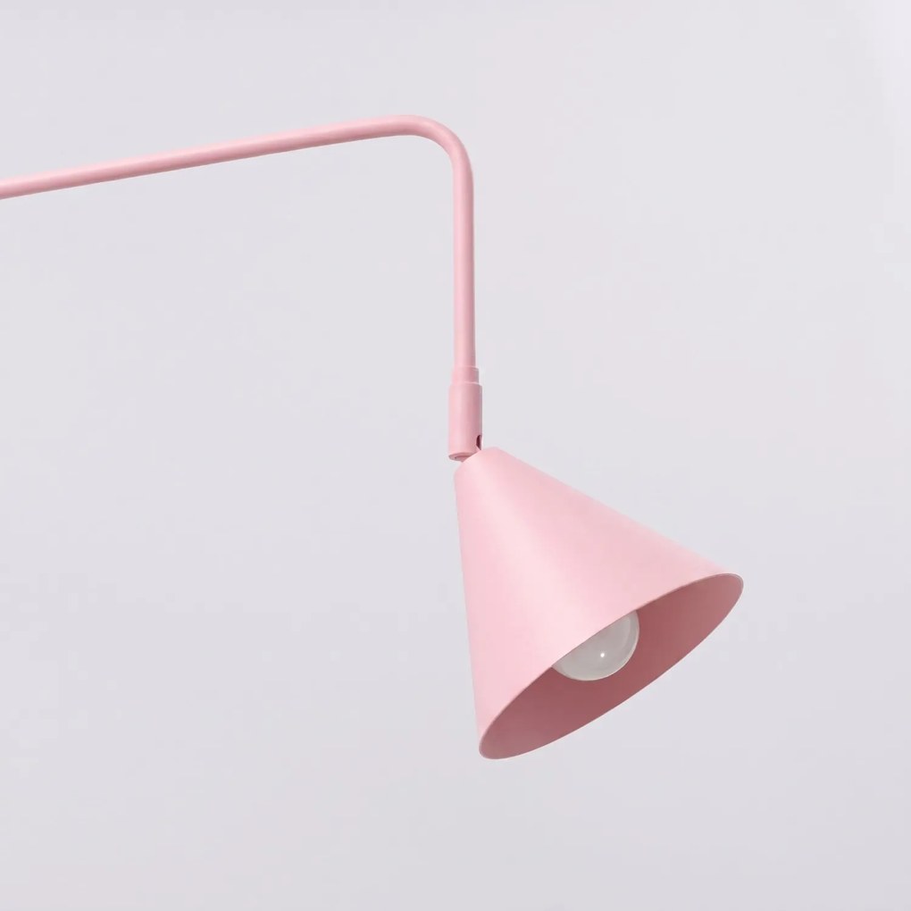 Sollux Lighting Nástěnné svítidlo NOX 1 růžové s vypínačem