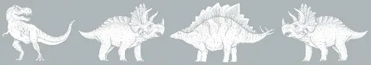 Omyvatelná bordura DINOSAUŘI na stěnu do dětského pokoje Zvolte barvu: Šedá
