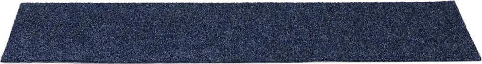 Schodové rohože samolepicí 15 ks 76 x 20 cm šedomodré obdélníkové 326929