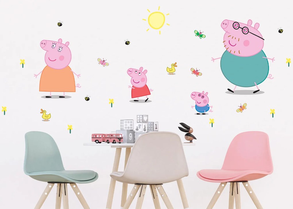 Dětská samolepka na zeď Prasátko Peppa | 65 x 85 cm | DDK2341
