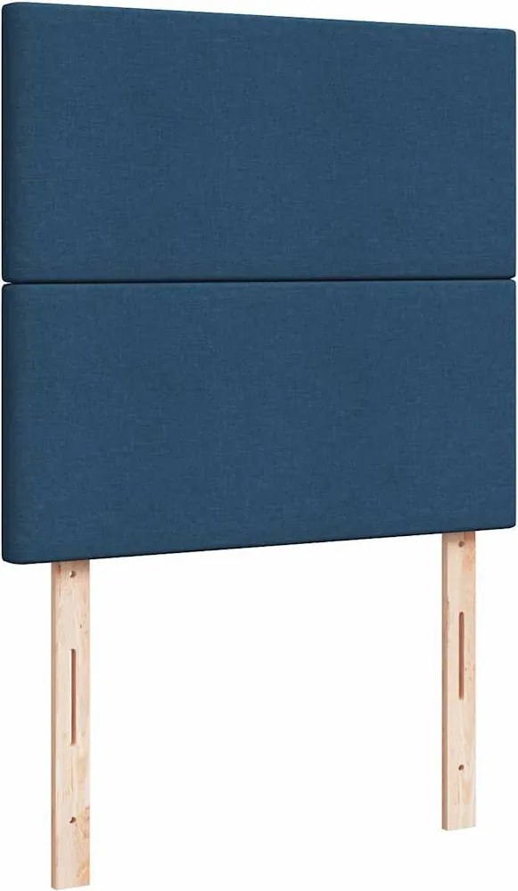 Box spring postel s matrací modrá 100 x 200 cm textil 3291966