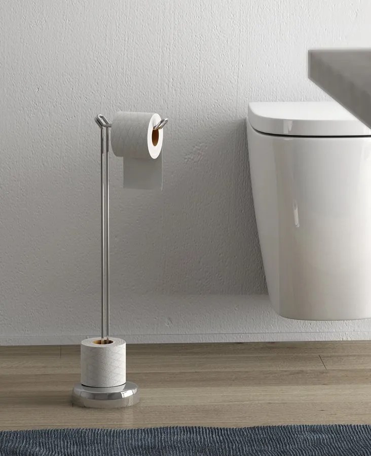 Aqualine, MINU stojan na toaletní papír, rezervní s držákem, chrom, MU37
