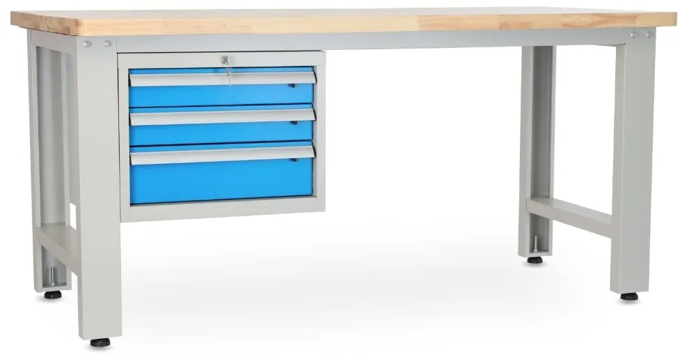 Dílenský stůl Solid OAK-30, 180 cm, závěsný box, dub
