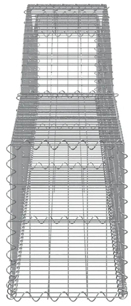 Klenuté gabionové koše 2 ks 400x30x40/60 cm pozinkované železo,  3146827