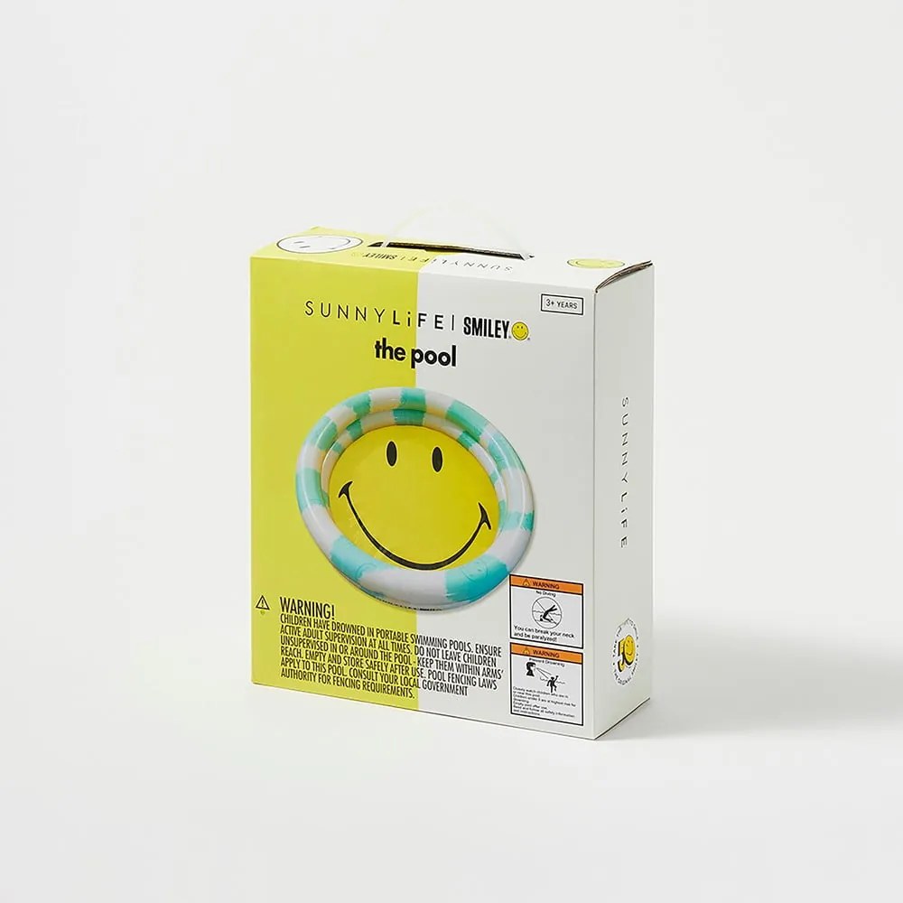Nafukovací bazén Sunnylife Smiley, ø 165 cm