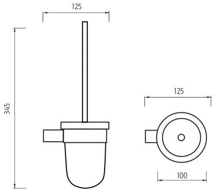 WC štětka s držákem nástěnná NIMCO BORMO BR 11094WN-26