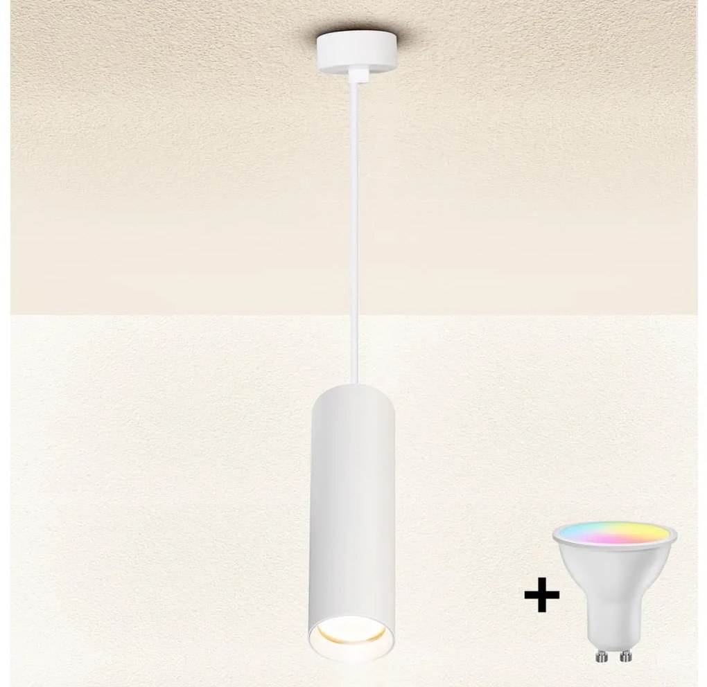 Brilagi - LED Stmívatelný lustr na lanku SELE 1xGU10/6,5W/230V bílá