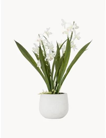 Ručně vyrobená umělá květina's květináčem Orchid