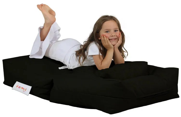 Atelier del Sofa Zahradní sedací vak Kids Single Seat Pouffe - Black, Černá