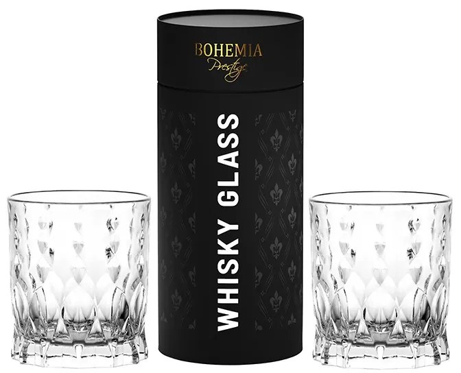 BOHEMIA PRESTIGE CONTE SKLENICE NA WHISKY V TUBĚ 320ML SADA 2KS