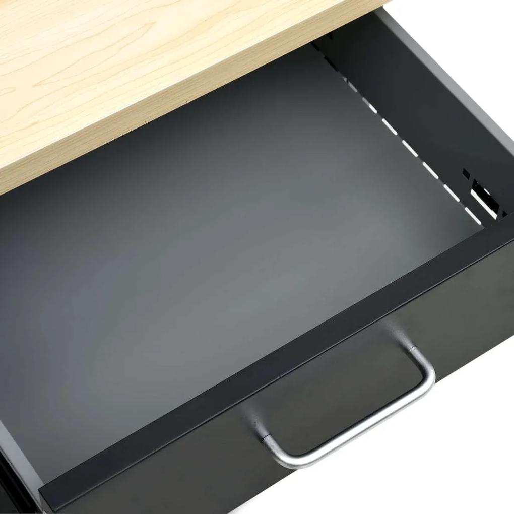 vidaXL Pracovní stůl černý 160 x 60 x 85 cm ocel [145347]