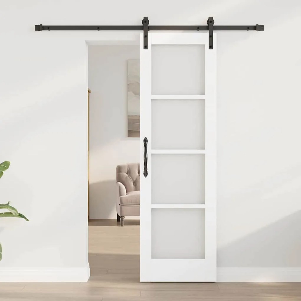 Posuvné dveře ORKDAL Bílá a černá 61 x 198,5 cm 3331818